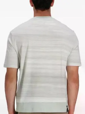 Armani Exchange Striped-pattern Logo-print T-shirt