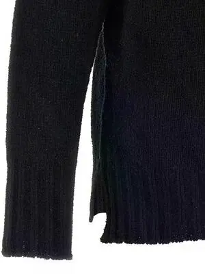 MA'RY'YA V-neck Bouclé Sweater - Black