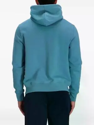 Paul Smith Logo-patch Cotton Hoodie - Blue