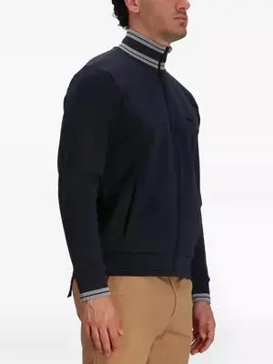 BOSS Ribbed-trim Zip-fastening Sweater
