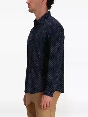 BOSS Patterned Long-sleeved Shirt - Blue