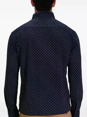 BOSS Patterned Long-sleeved Shirt - Blue