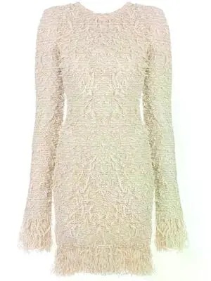 Balmain Frayed Fitted Dress