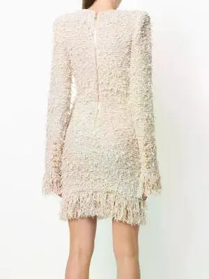 Balmain Frayed Fitted Dress