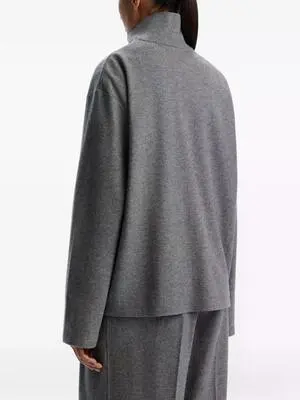 12 STOREEZ Half-zip High-neck Wool-blend Sweatshirt