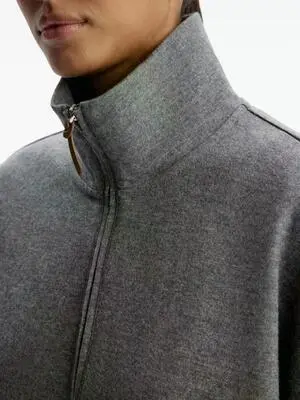 12 STOREEZ Half-zip High-neck Wool-blend Sweatshirt