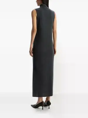 12 STOREEZ Sleeveless Turtleneck Midi Dress - Black