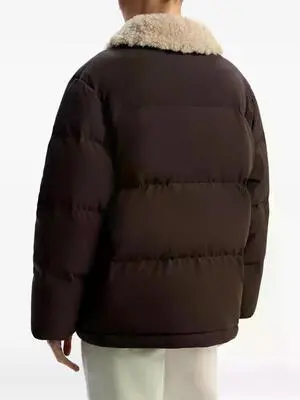 12 STOREEZ Shearling-collar Quilted Down Jacket