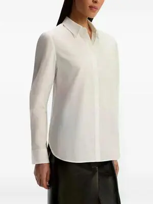 12 STOREEZ Concealed-front Cotton Shirt