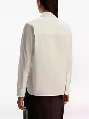 12 STOREEZ Concealed-front Cotton Shirt