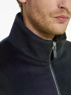 Zegna Paneled Zip-up Cardigan - Blue