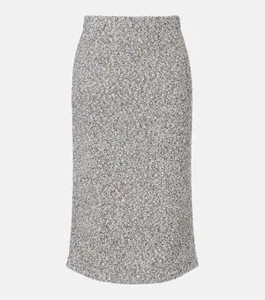 Tory Burch Tweed Pencil Skirt - Grey