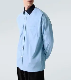 Plan C Cotton-blend Poplin Shirt