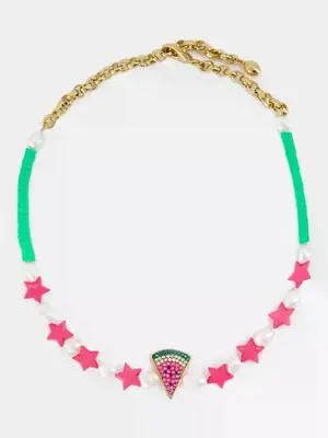 SHOUROUK Watermelon Charm Necklace - Pink