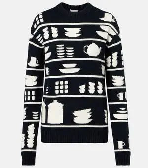 JW Anderson Jacquard Wool Sweater - Black