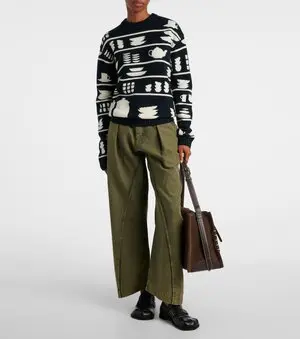 JW Anderson Jacquard Wool Sweater - Black