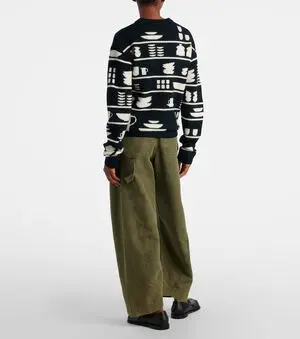JW Anderson Jacquard Wool Sweater - Black