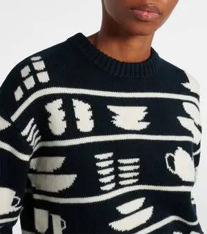 JW Anderson Jacquard Wool Sweater - Black