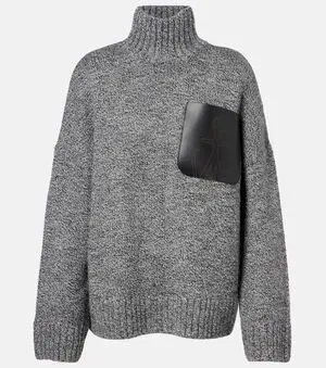 JW Anderson Wool And Alpaca-blend Turtleneck Sweater - Grey