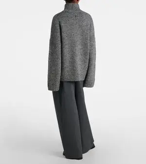 JW Anderson Wool And Alpaca-blend Turtleneck Sweater - Grey