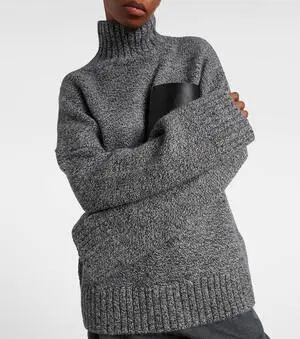 JW Anderson Wool And Alpaca-blend Turtleneck Sweater - Grey