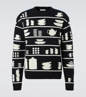 JW Anderson Jacquard Wool Crewneck Sweater