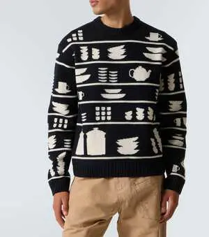 JW Anderson Jacquard Wool Crewneck Sweater