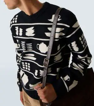 JW Anderson Jacquard Wool Crewneck Sweater