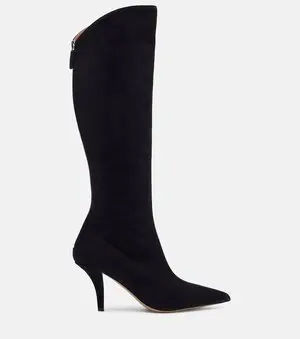Paris Texas Jessica 75 Suede Knee-high Boots - Black
