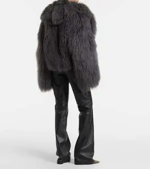 Attico Shearling Jacket - Grey