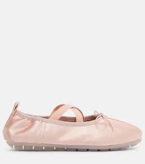 Simone Rocha Ballerina Grip Satin Ballet Flats - Pink