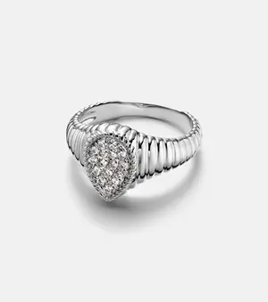 Yvonne Léon 9kt White Gold Ring With Diamonds - Silver