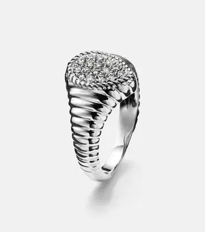 Yvonne Léon 9kt White Gold Ring With Diamonds