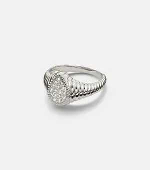 Yvonne Léon 9kt White Gold Ring With Diamonds - Silver