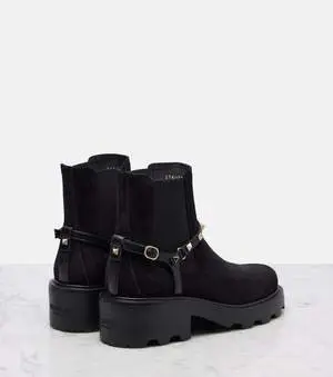 Valentino Garavani Rockstud 55 Suede Ankle Boots