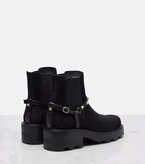 Valentino Garavani Rockstud 55 Suede Ankle Boots