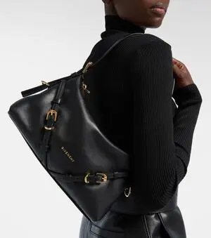 Givenchy Voyou Mini Leather Shoulder Bag - Black