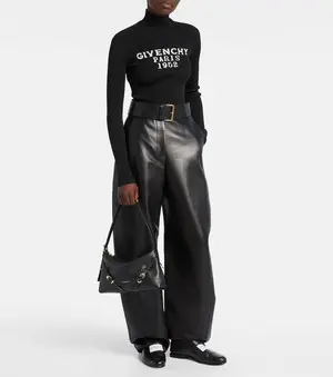 Givenchy Voyou Mini Leather Shoulder Bag - Black