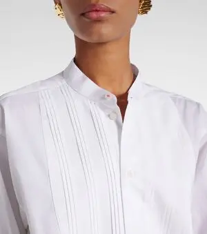 Victoria Beckham Cotton Shirt With Band Collar