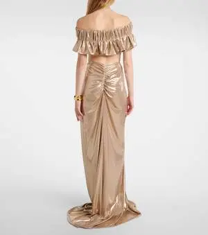 Maticevski Latitude Gathered Ruffled Gown