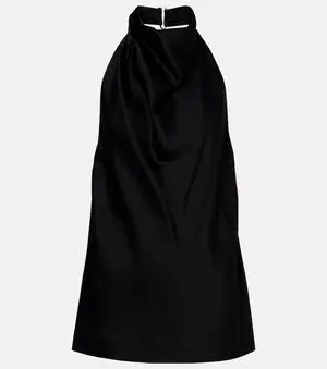 Stella McCartney Halterneck Satin Top - Black