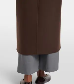 Max Mara Poldo Virgin Wool Wrap Coat - Brown