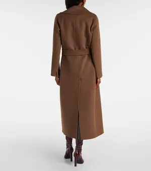 Max Mara Poldo Virgin Wool Wrap Coat - Brown