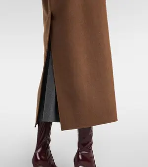 Max Mara Poldo Virgin Wool Wrap Coat - Brown