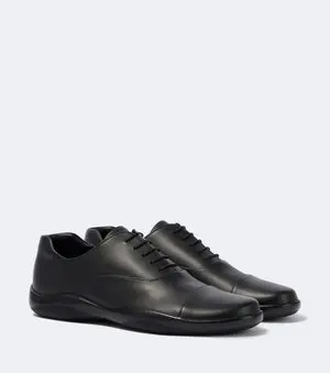 Prada Toblach Leather Sneakers - Black