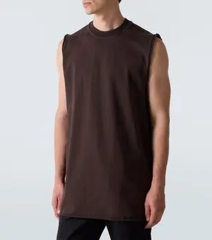 Rick Owens Jumbo Cotton Jersey Tank Top - Brown