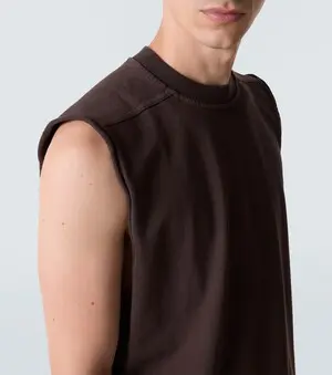 Rick Owens Jumbo Cotton Jersey Tank Top - Brown