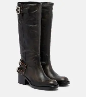 Chloé Dakota Knee-high Biker Boots - Black