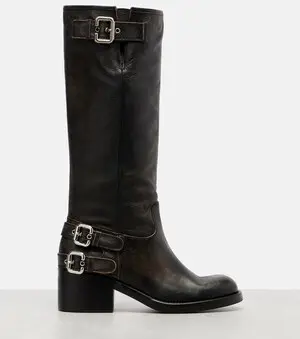 Chloé Dakota Knee-high Biker Boots - Black