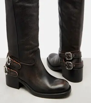 Chloé Dakota Knee-high Biker Boots - Black